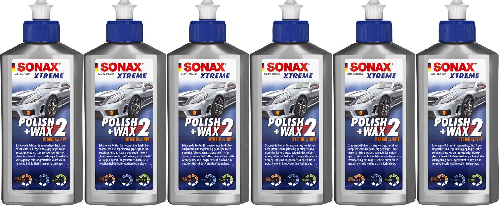 Sonax XTREME Polish+cera 2 250 ml - set VPE - 6 pezzi - 02071000