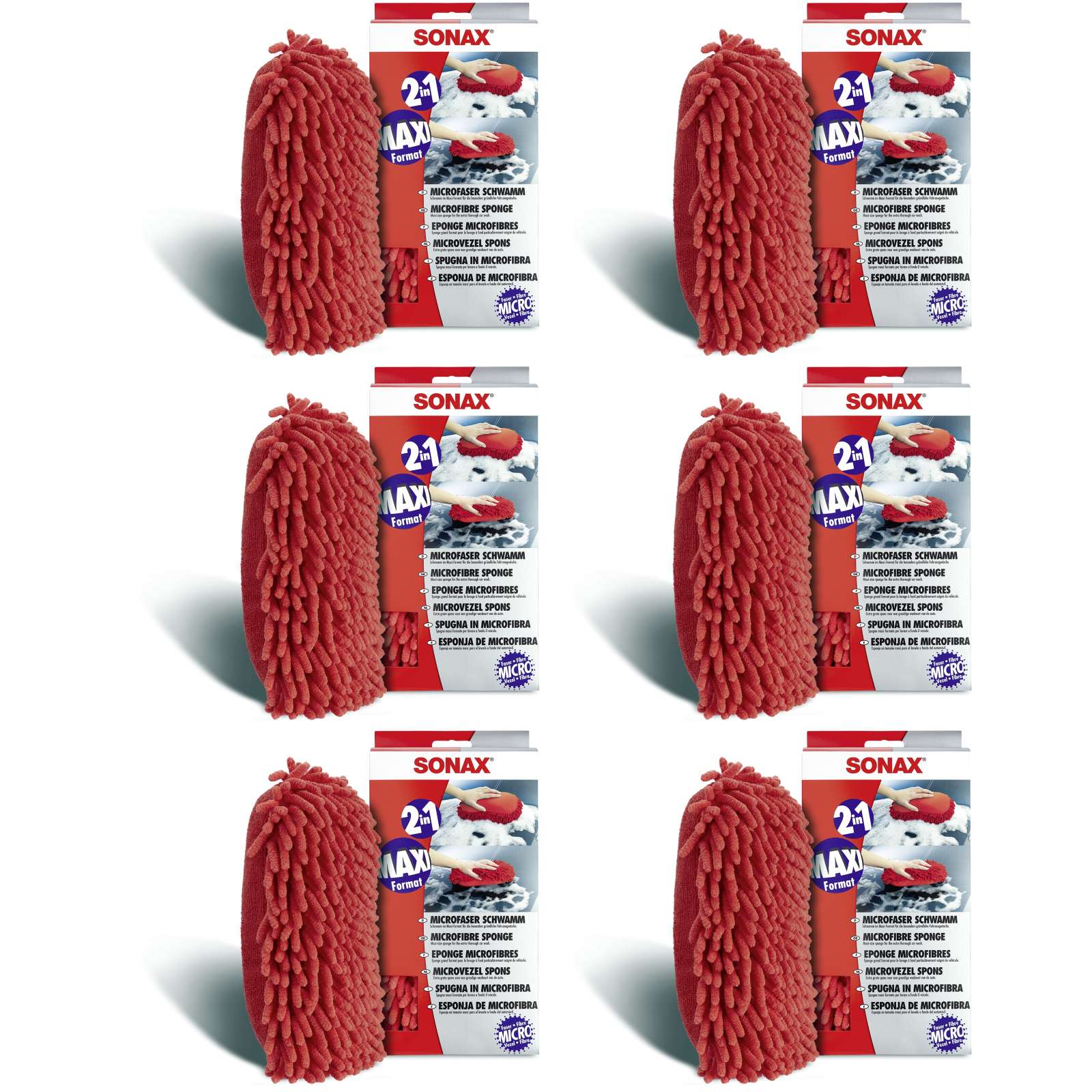 Spugna microfibra Sonax 90 g - set VPE - 6 pezzi - 04281000