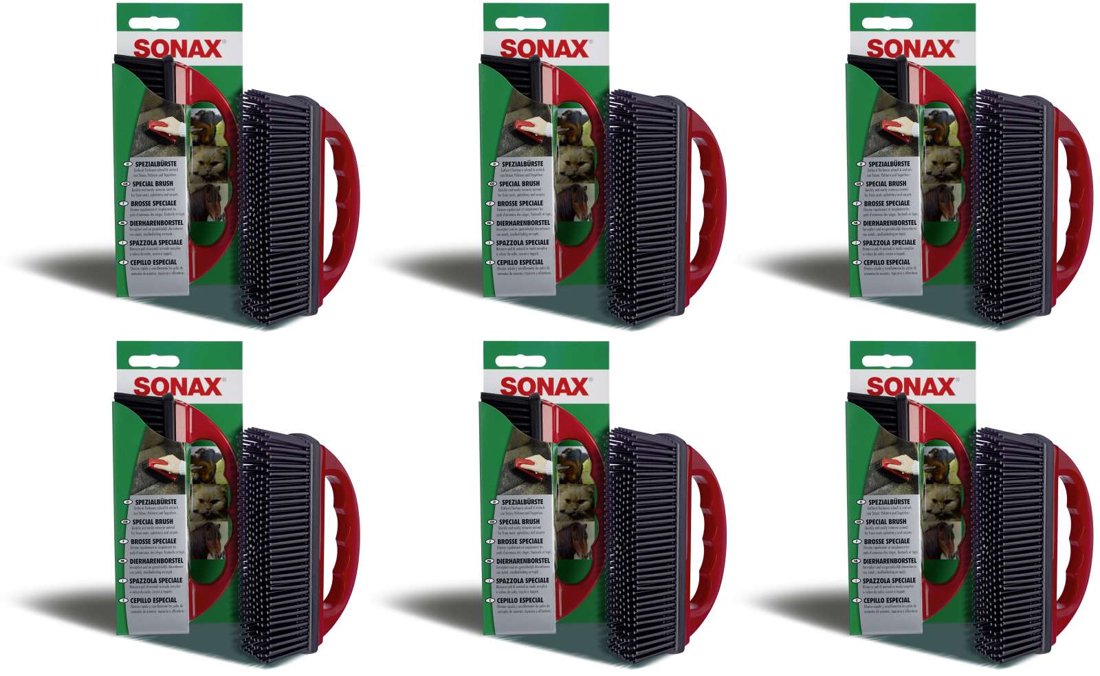 Spazzola speciale Sonax per depilazione animale set 6 pezzi 04914000