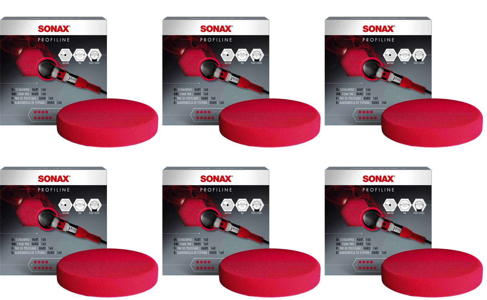 Sonax SchamPad duro 160 29 g - set VPE - 6 pezzi - 04931000
